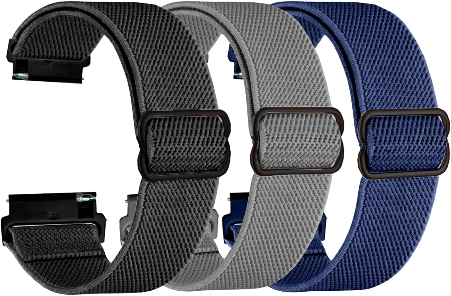 ZEACCT 3-Piece 20MM Premium Nylon Band Collection, Adjustable ...