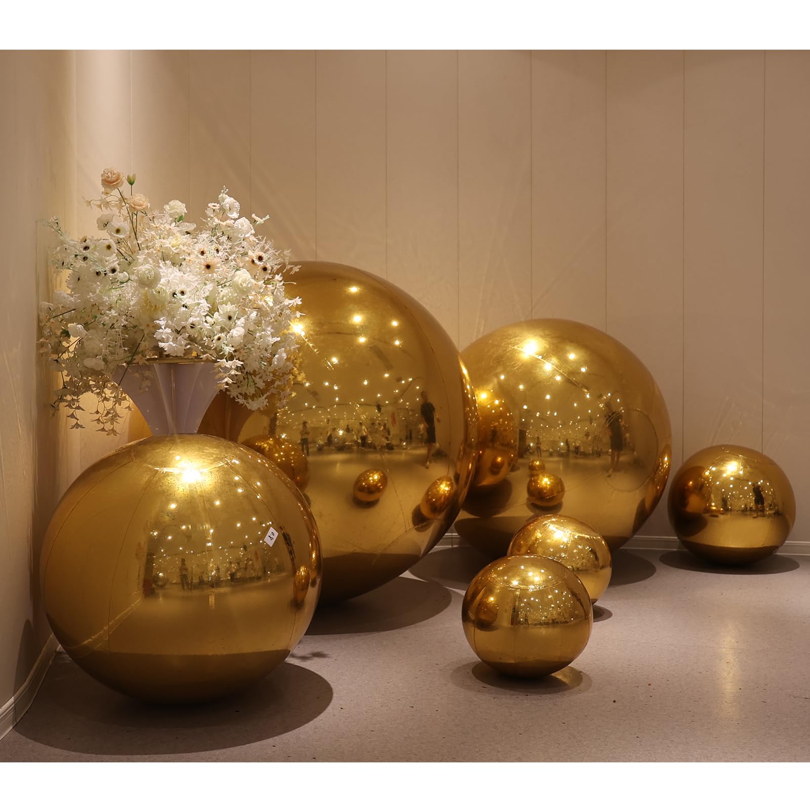 Amazon.com: Inflatable Mirror Ball 6pcs Airtight Big Shiny Balls Large ...