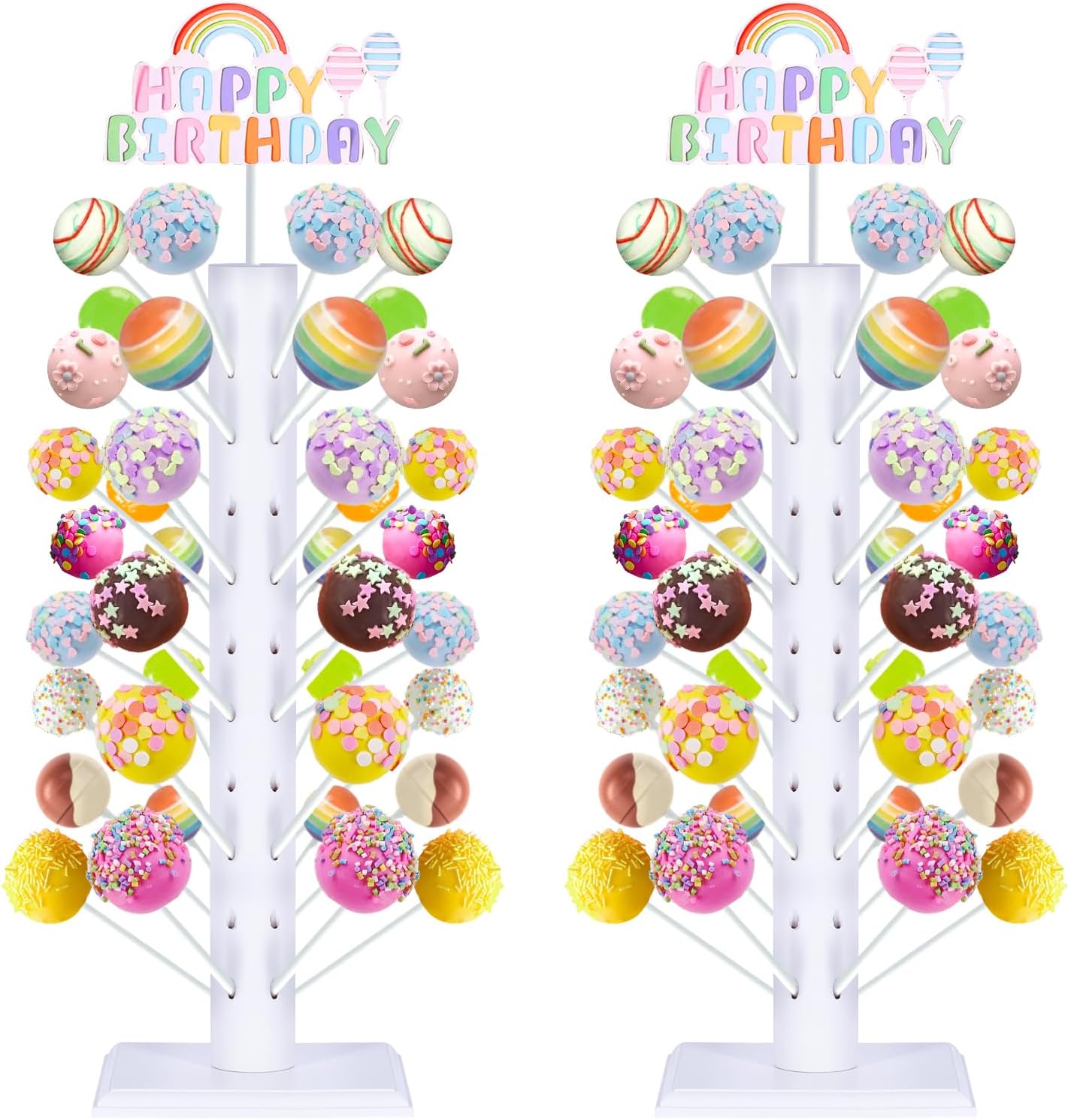 Amazon.com: Hoedia Lollipop Tree Stand 60 Holes Wooden Cake Pop Stand ...