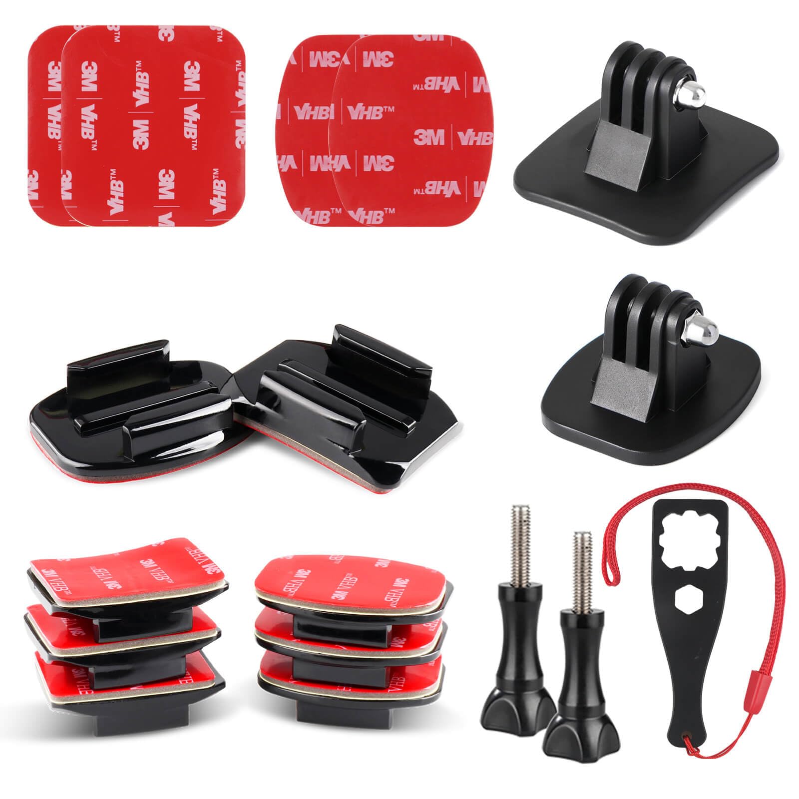 Amazon.com : HSU Adhesive Mounts Helmet Adhesive Sticky Mounts Flat ...
