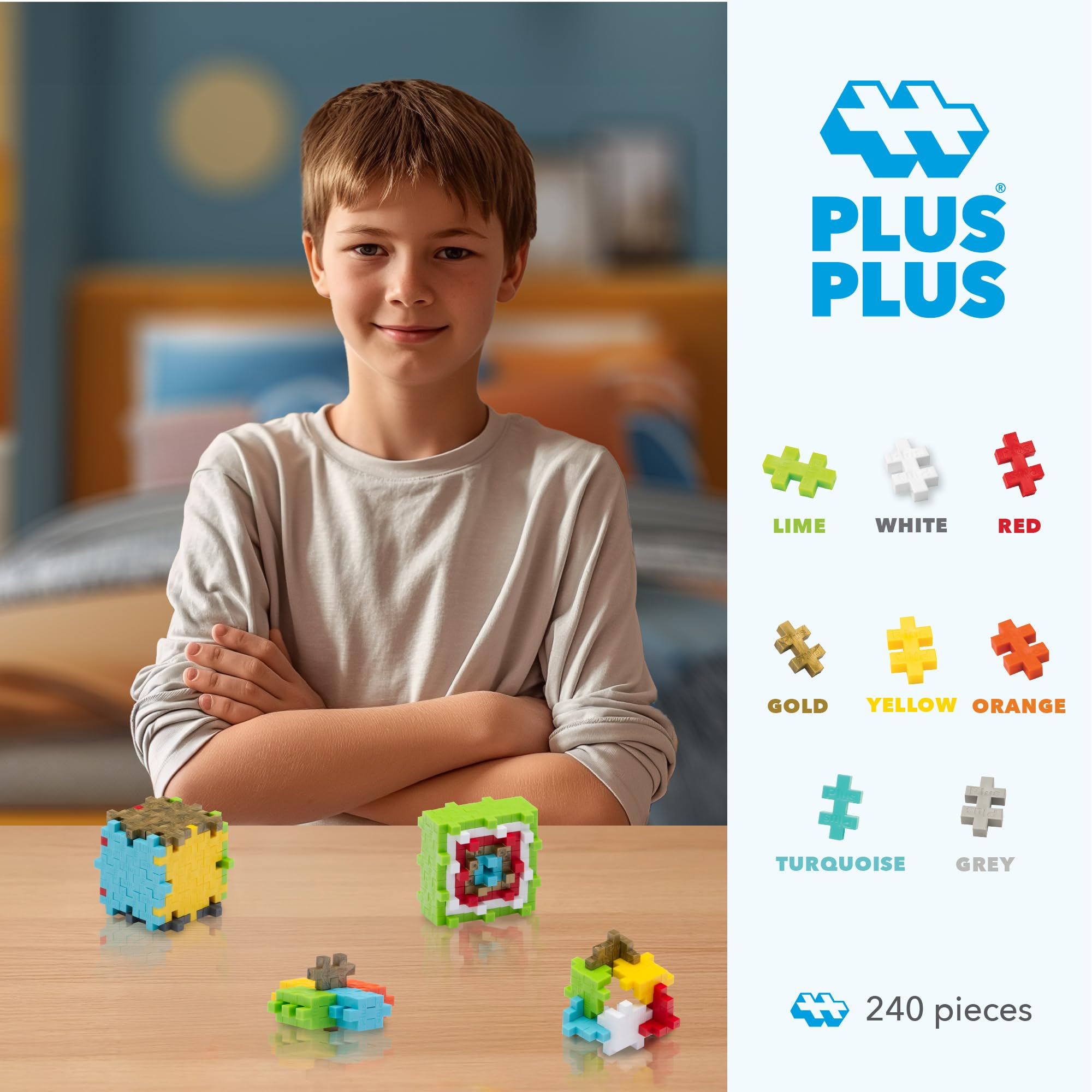 Snapklik.com : PLUS PLUS 240 Piece Interlocking Building Blocks For Kids