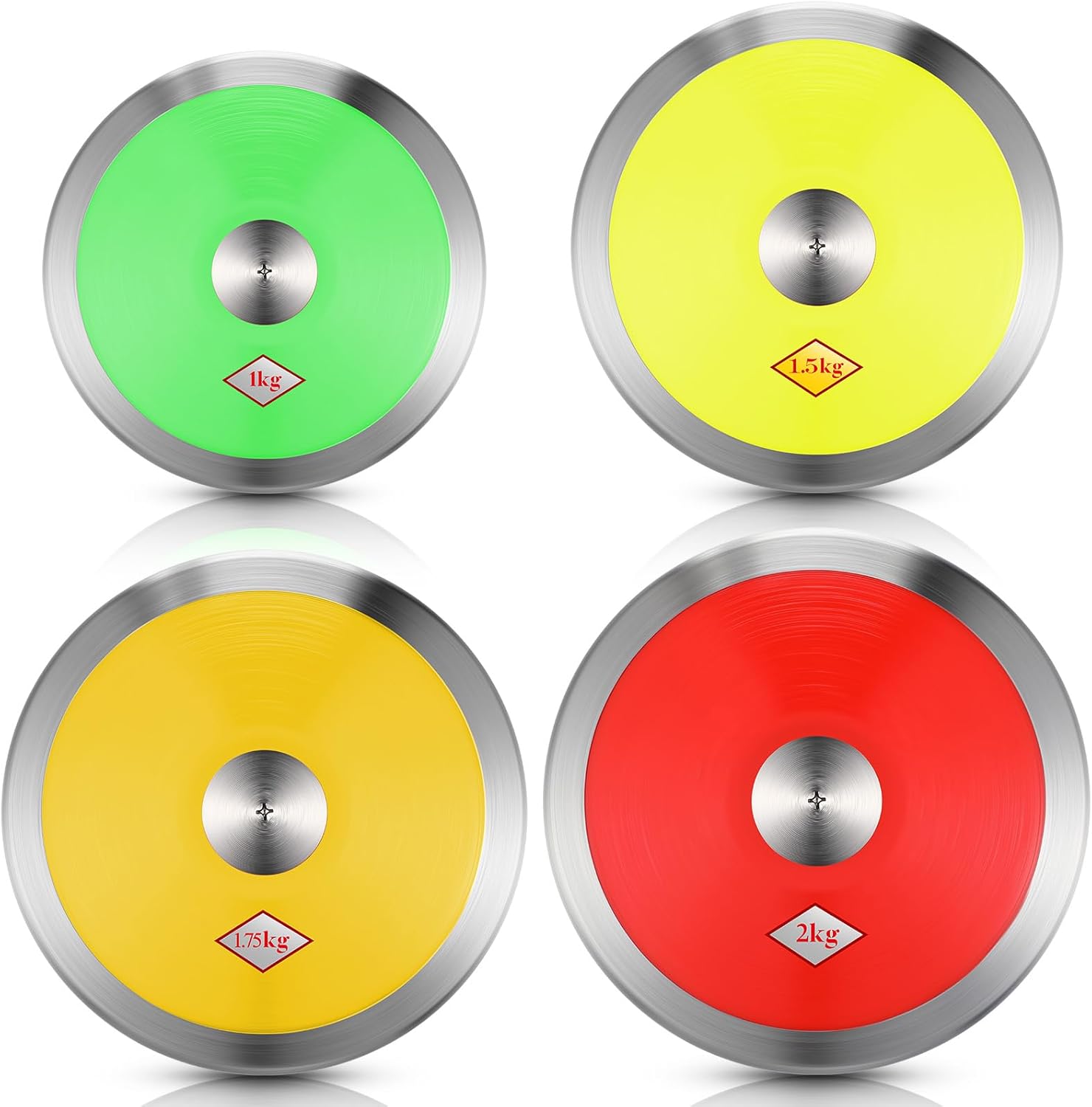 Amazon.com : VercanMonth 4 Pcs Sports Training Discus 1kg 1.5kg 1.75kg ...