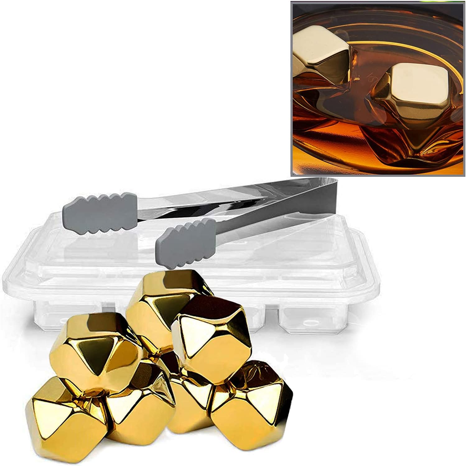Amazon.com: Yctze Stainless Steel Chilling Ice Spheres for Wine and ...