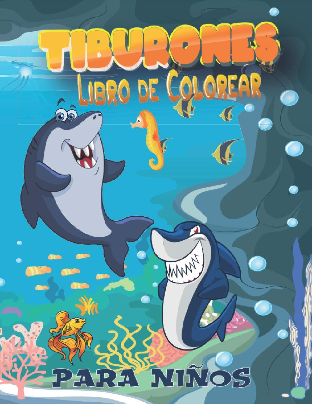 Buy Libro de Colorear Tiburones para Niños: Los Tiburones Libro De ...