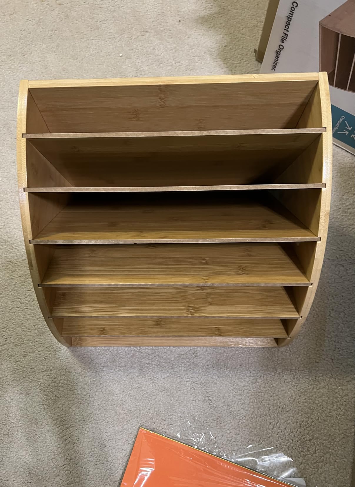 $7/mo - Finance 7 Tier Bamboo Desk File Organizer Tray, 6 Slots Office ...