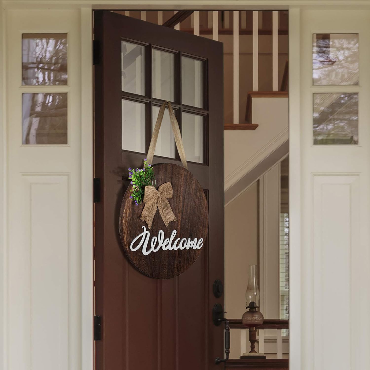 Buy TJ.MOREE Welcome Sign for Front Door， Farmhouse Porch Sign，Rustic ...