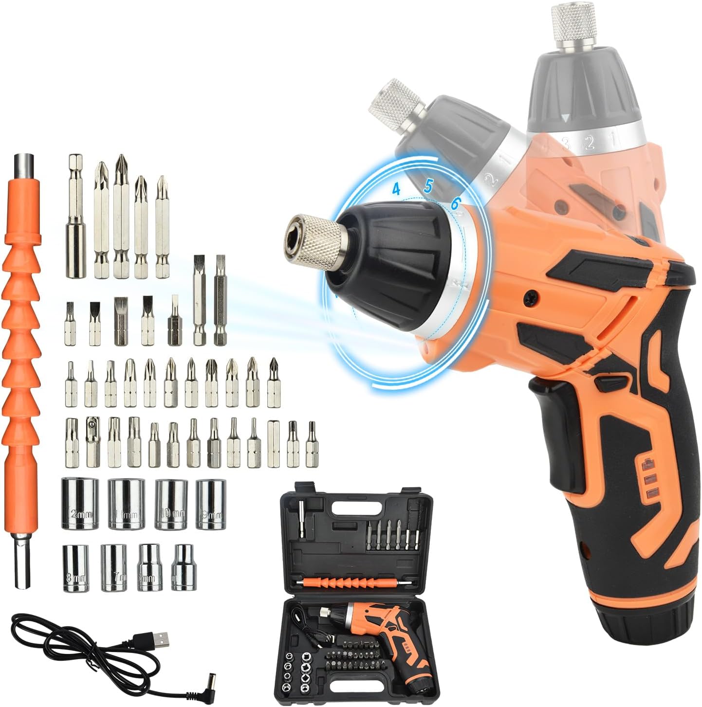 Vothen 3.6V Cordless Screwdriver, Electric Power Screwdriver Set with ...