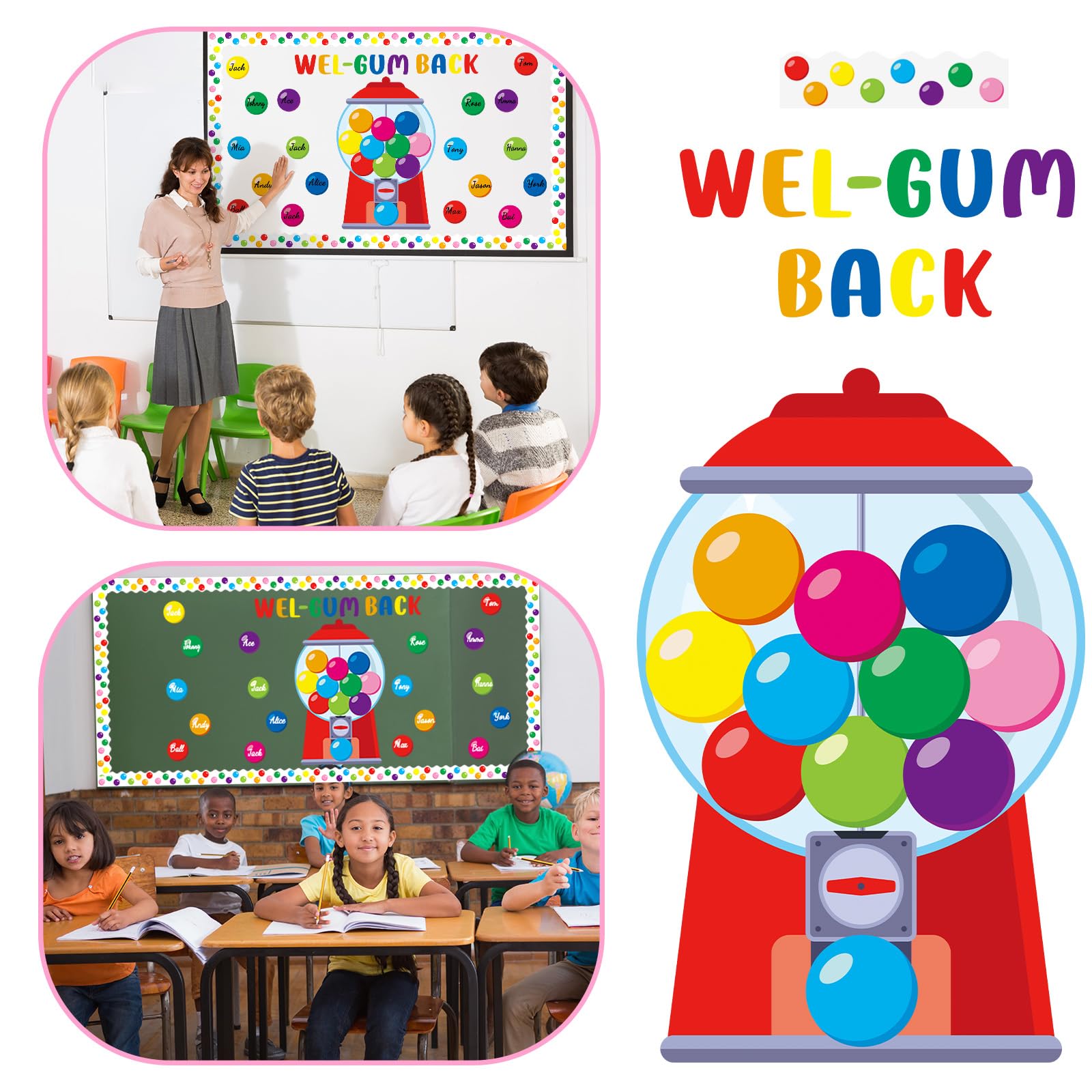 March Bulletin Boards Gumball Machine Gilprop 100 Pcs Back To School