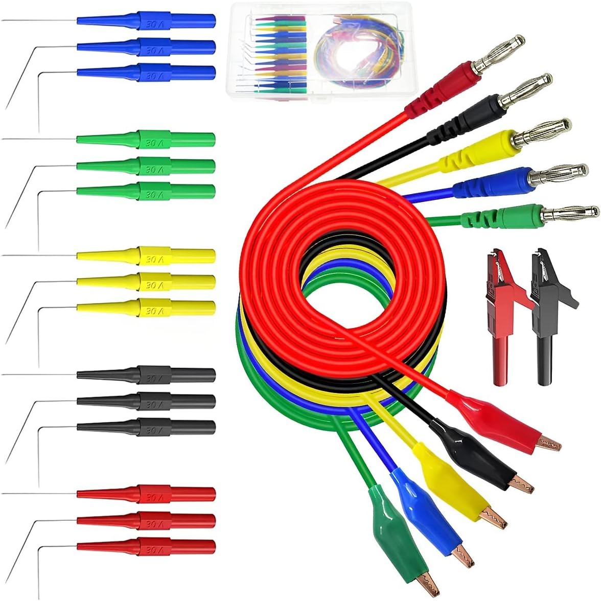 HORUSDY 22-Piece Back Probe Kit, Test Tool Aid Standard 4mm Banana Plug ...