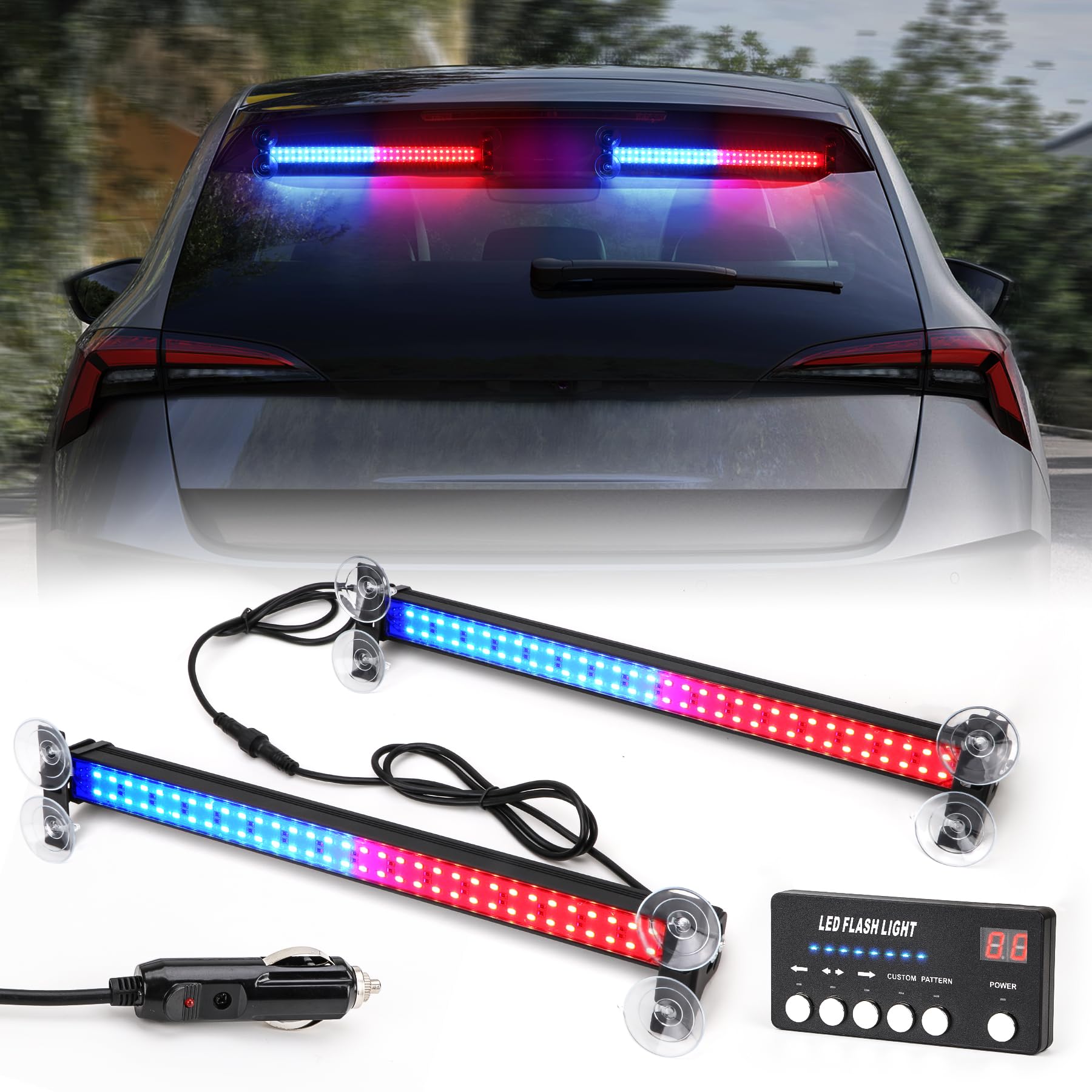 Emergency Vehicle Light Bar Emergency Strobe Lights 27" LED Rooftop