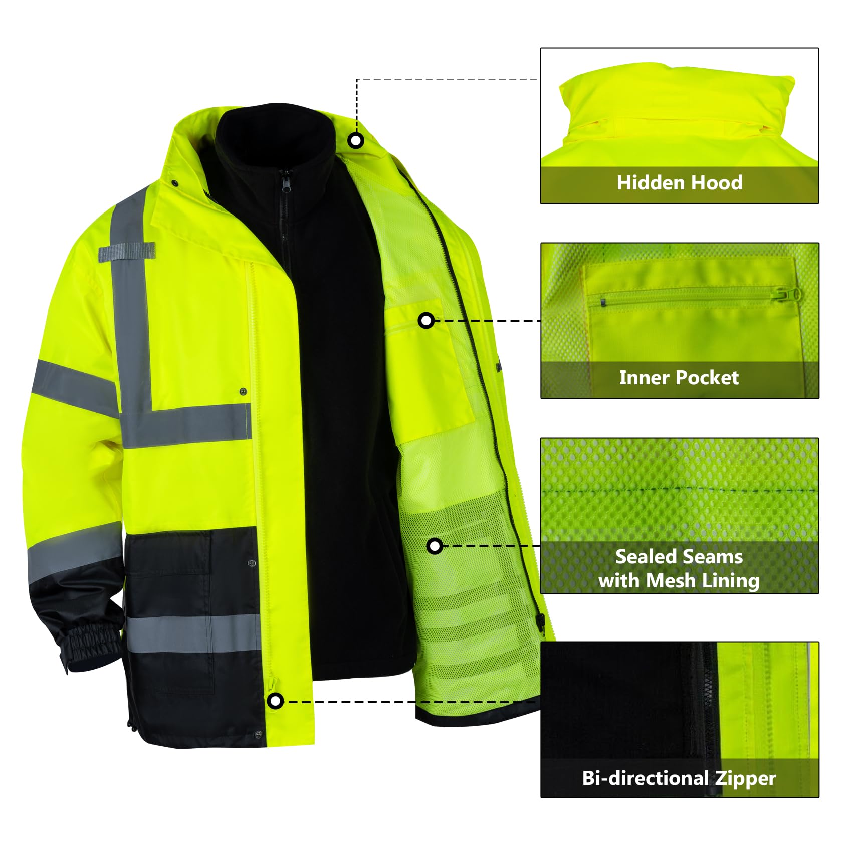 Snapklik.com : VENDACE High Visibility Reflective Safety Jackets For ...