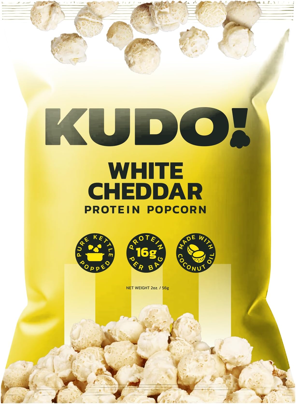 Amazon.com: KUDO Protein Popcorn, White Cheddar | 10g of Protein Per ...
