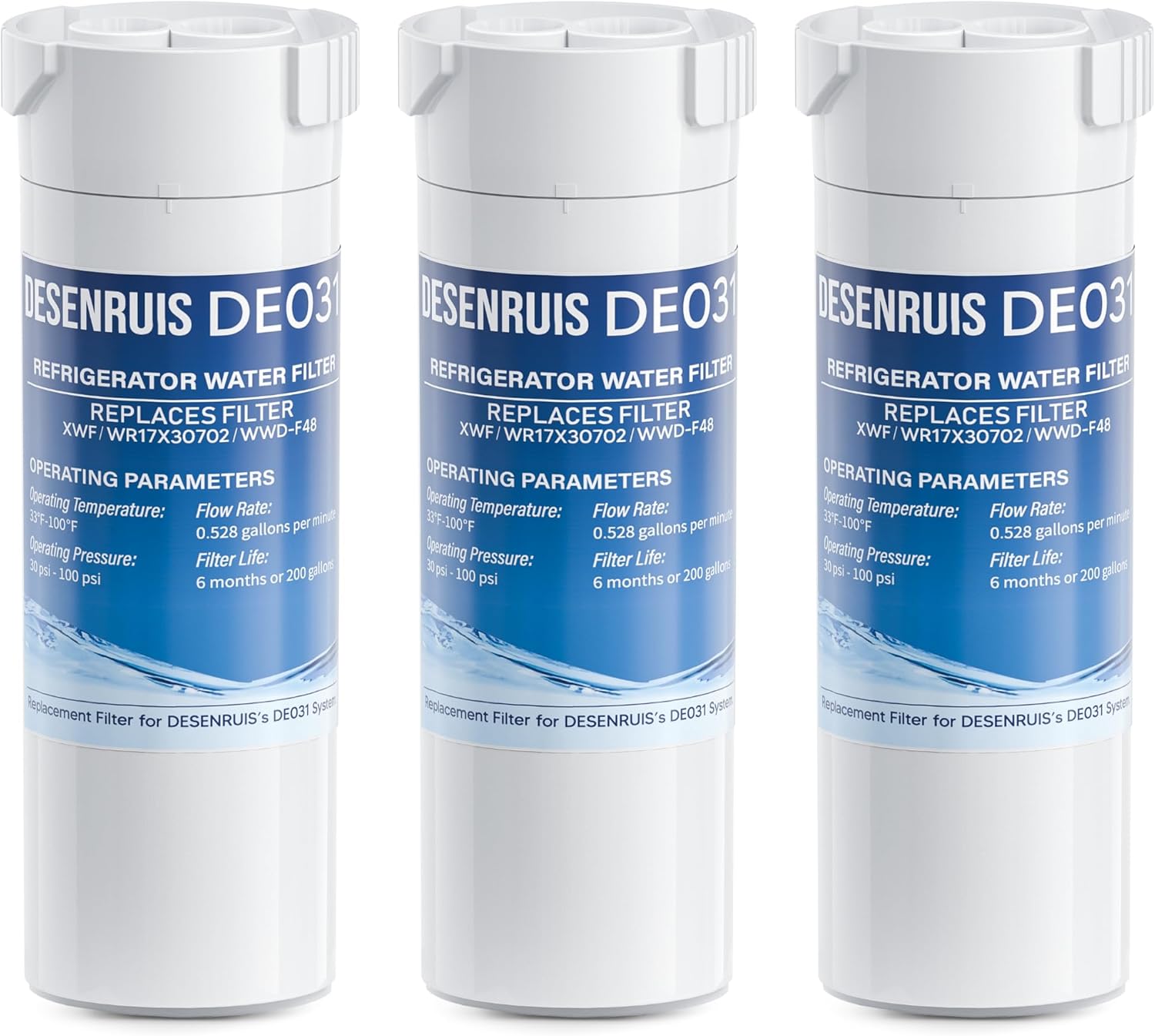 Amazon.com: DESENRUIS XWF Water Filter Replacement Compatible with GE ...