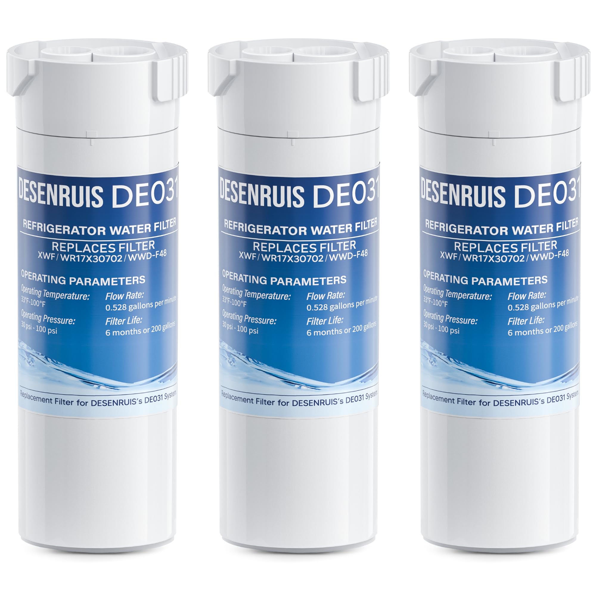 Amazon.com: DESENRUIS XWF Water Filter Replacement Compatible with GE ...