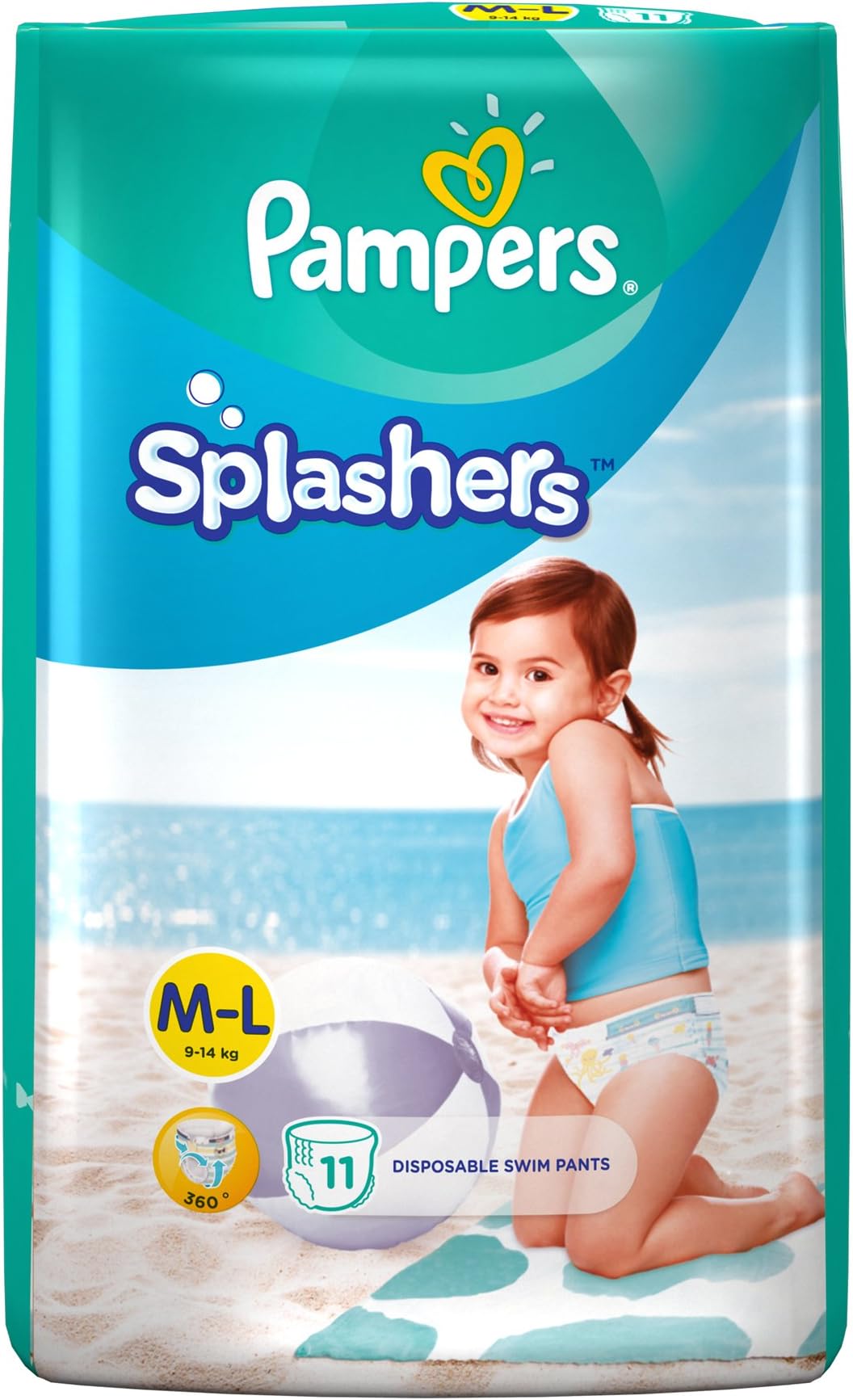 Buy Pampers Splashers Disposable Swim Pants Diapers, Large, 11 Count ...