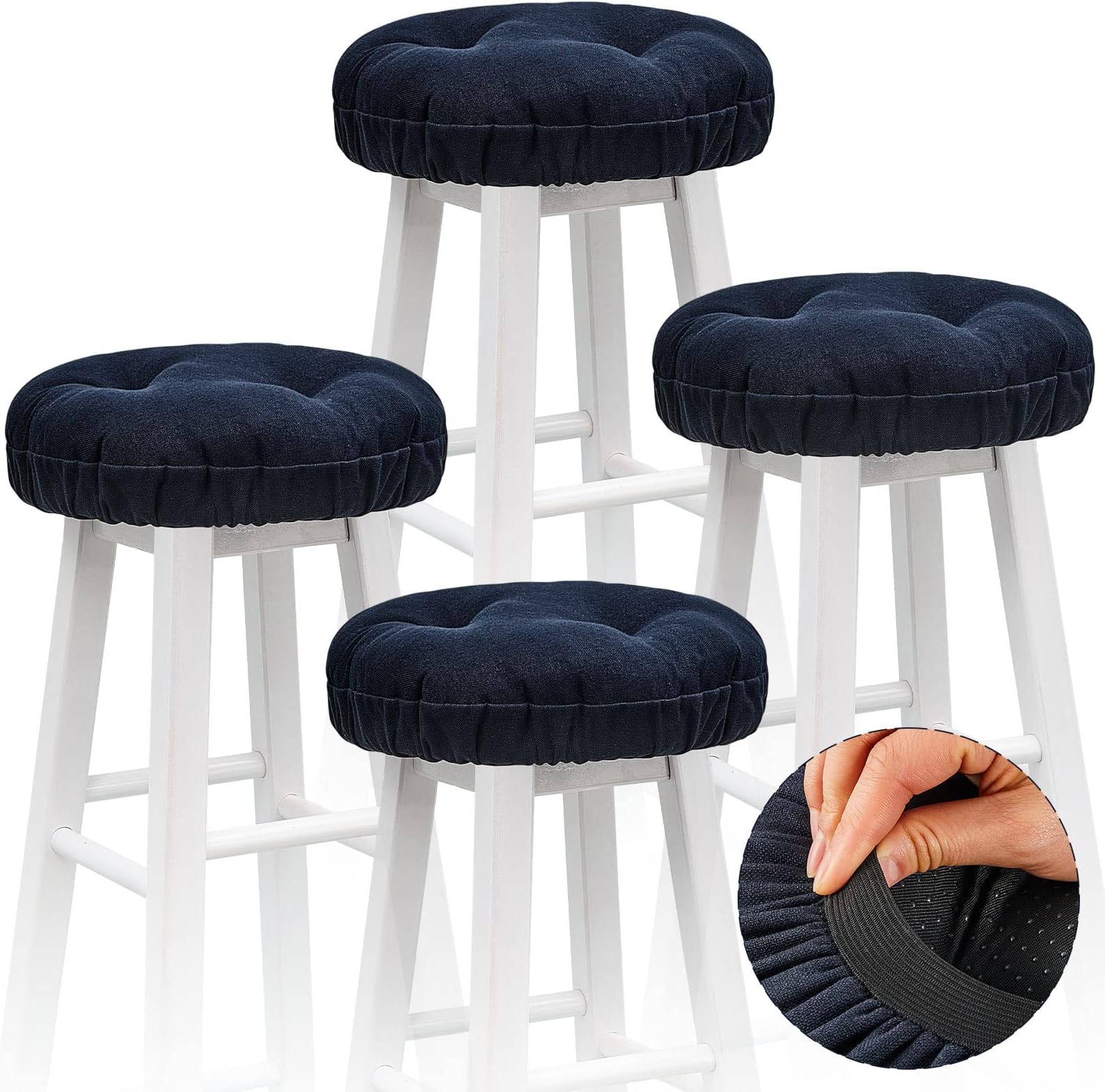 Amazon.com: MILISTEN Round Bar Stool Cover, Round Stool Cushion Cover ...