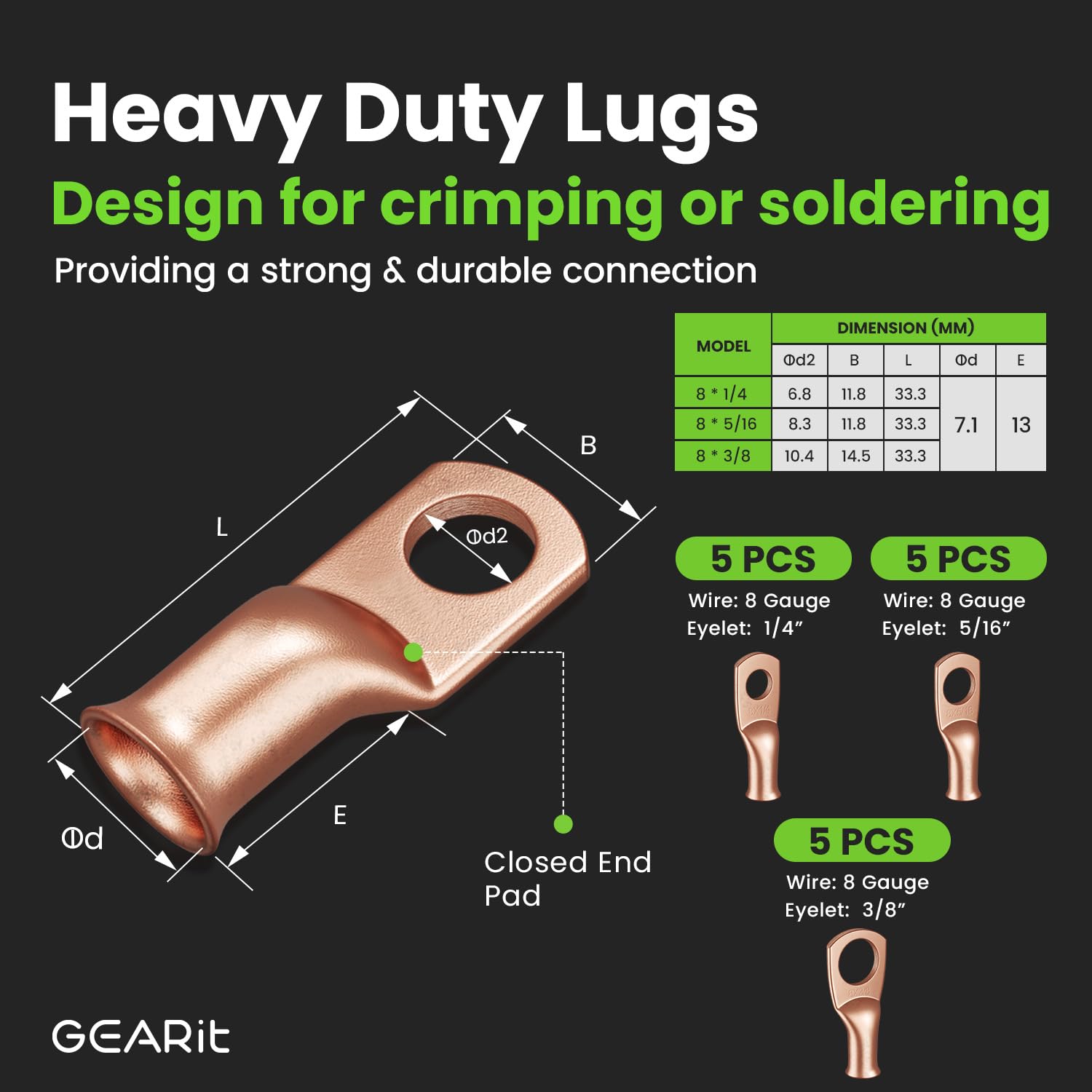 Snapklik.com : GEARit 8 Gauge Ground Wire Kit, CCA