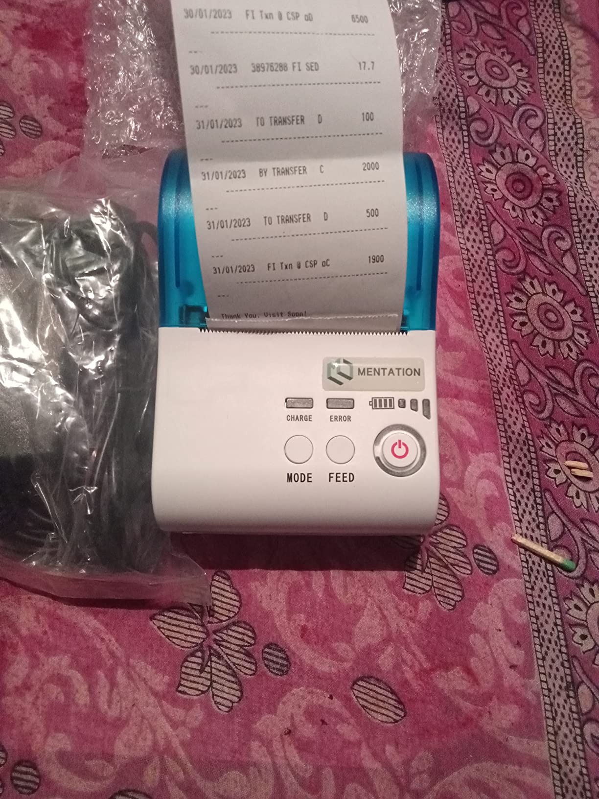 Mentation Bluetooth Thermal Receipt Printer : Amazon.in: Industrial ...