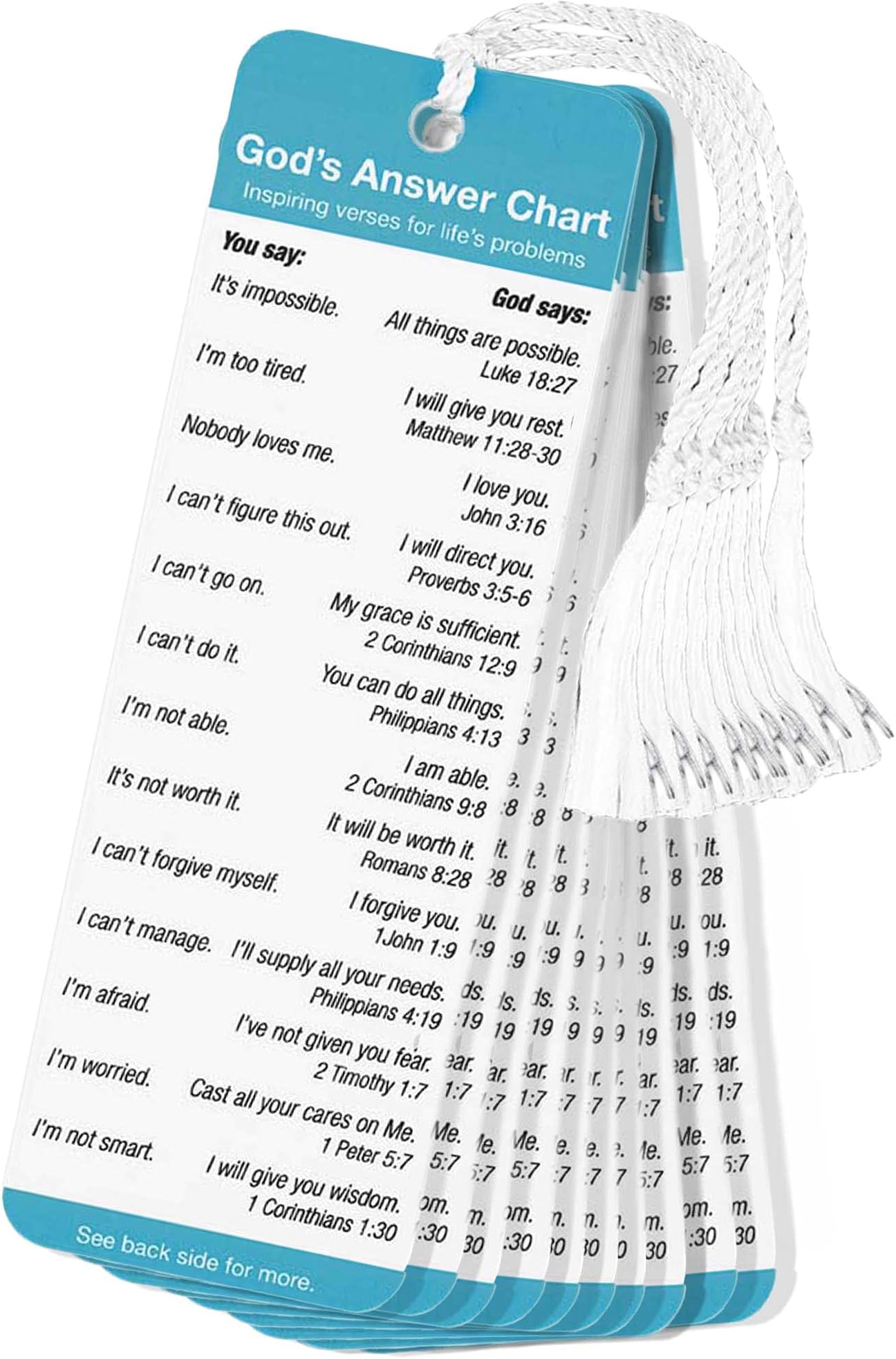 Amazon.com: Dicksons God's Answer Chart Bible Verses 2 x 6 Cardstock ...