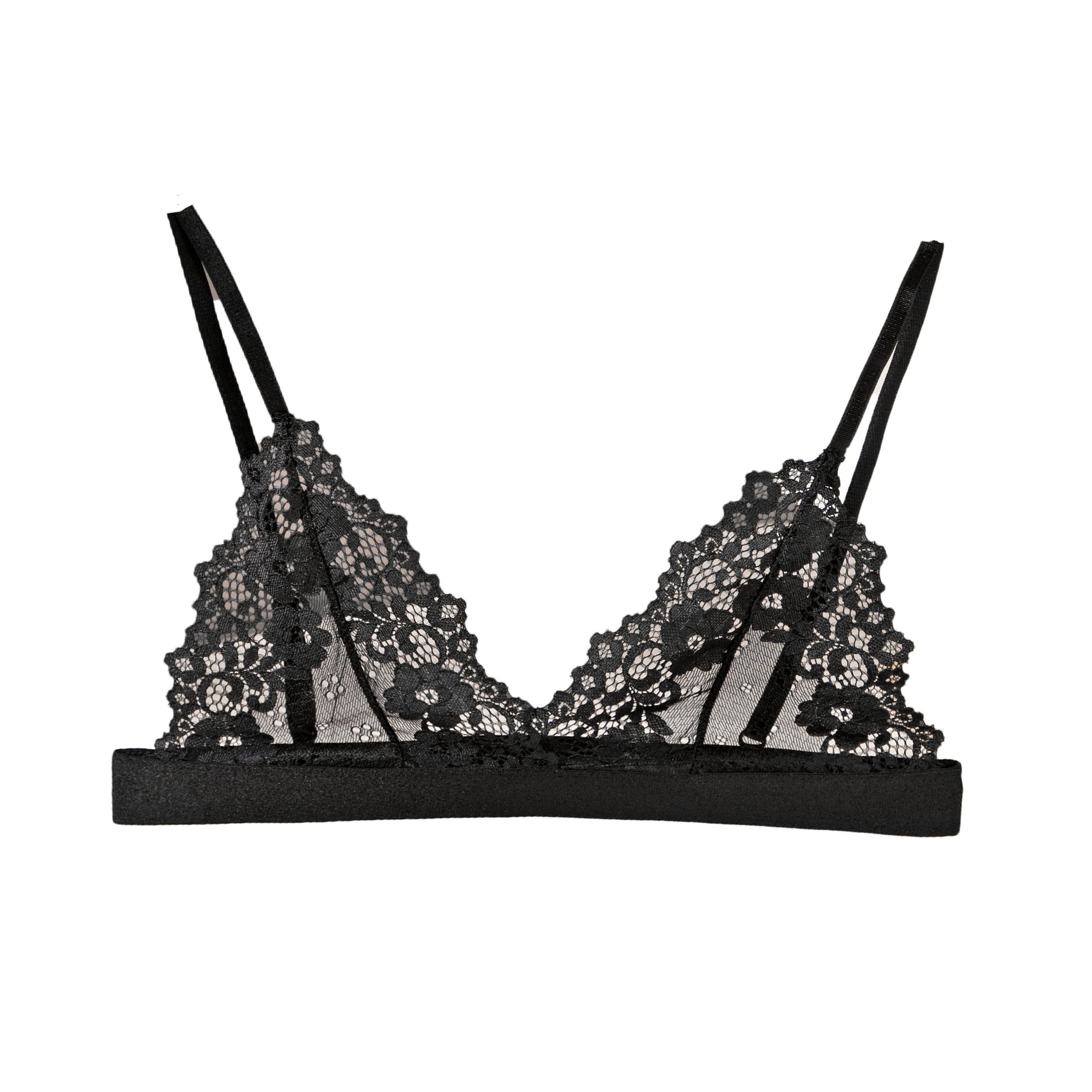 Cotorance Womens Bra No Underwire Lace Unlined Demi Triangle Bralettes ...