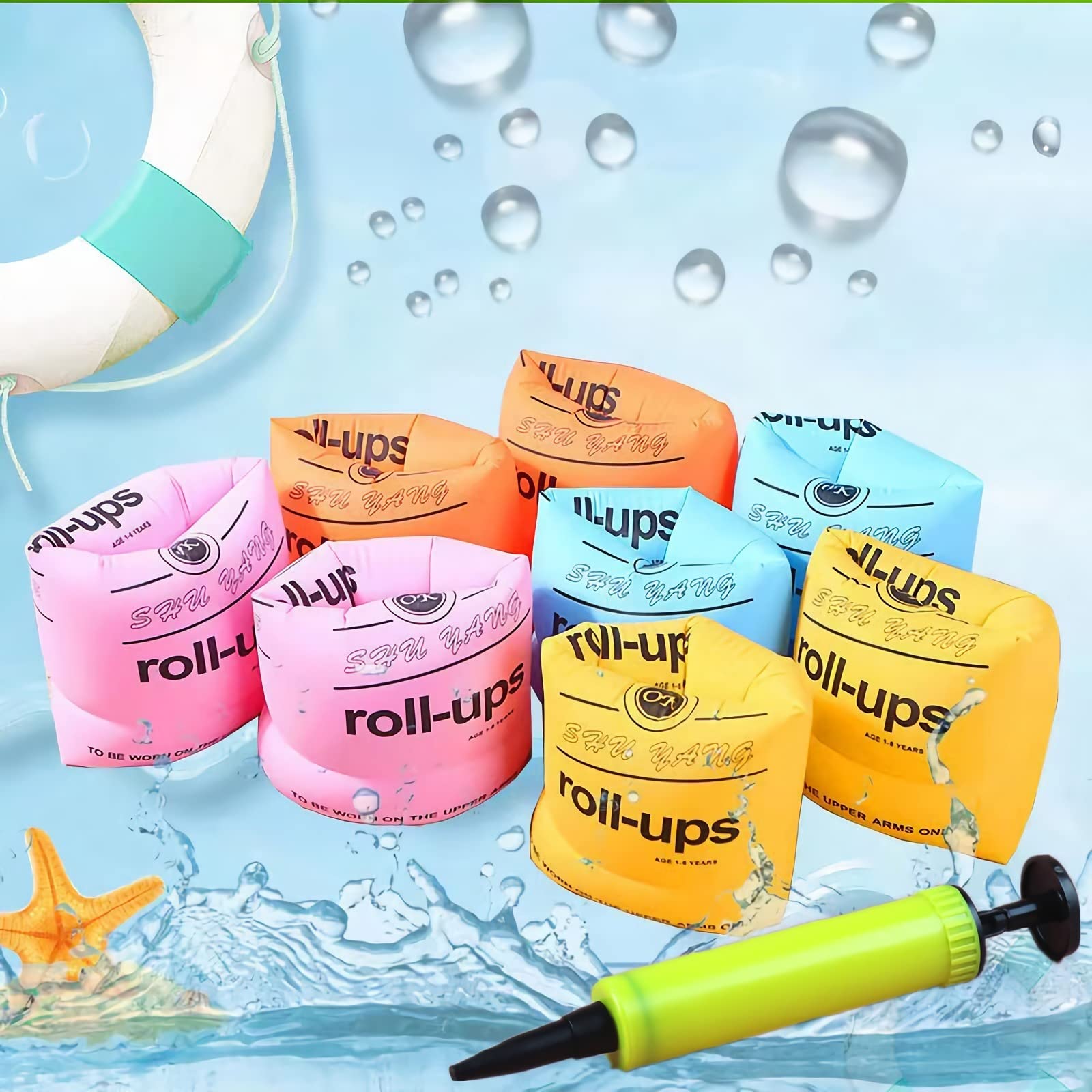 Kagrote Inflatable Arm Floaties Adult Arm Floaties - Dual Air Chamber ...