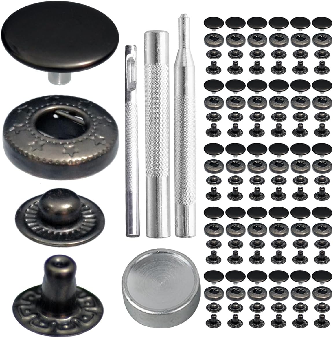 Amazon.com: 15mm 831# Snap Fastener Stainless Steel Poppers Press Stud ...