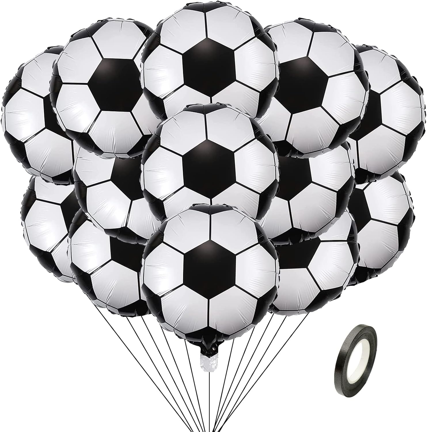 Amazon.com: 12 Pieces Soccer Balloons 18inch Soccer Party Decorations ...