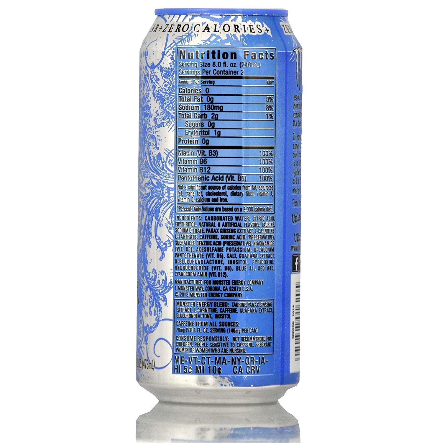 Blue Monster Nutrition Facts