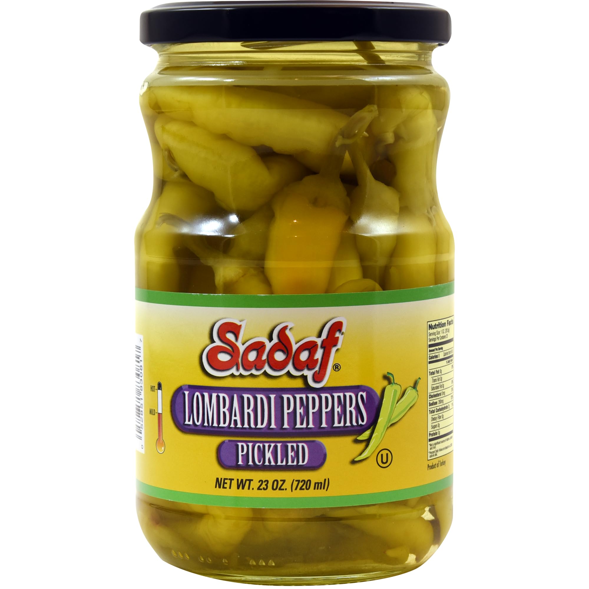 Amazon.com : Sadaf Pickled Lombardi Peppers - Mild Lombardi Peppers for ...