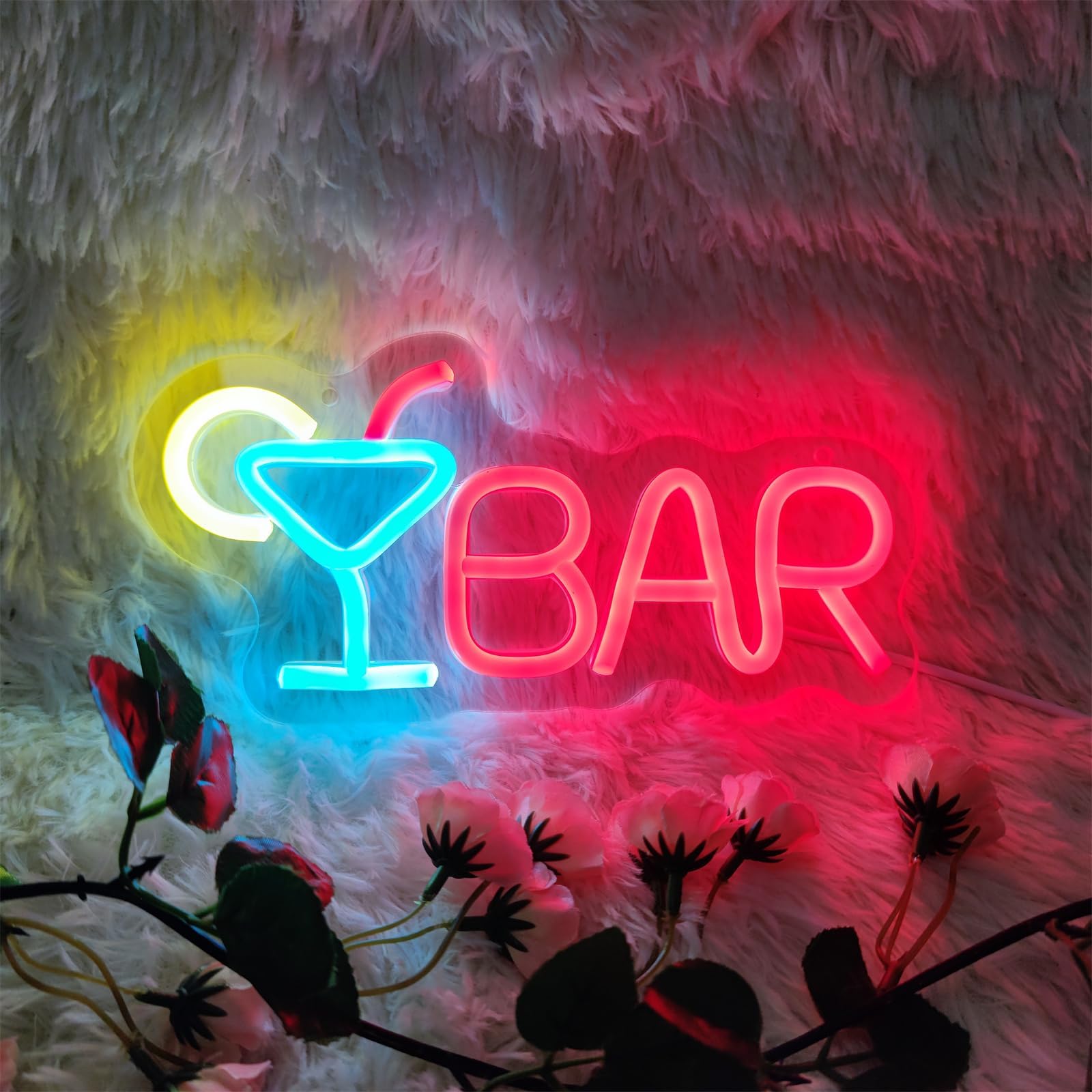 Amazon.com : LiQi ™ ' BAR Neon Sign,for Wall Decor, Home Bar, Club ...