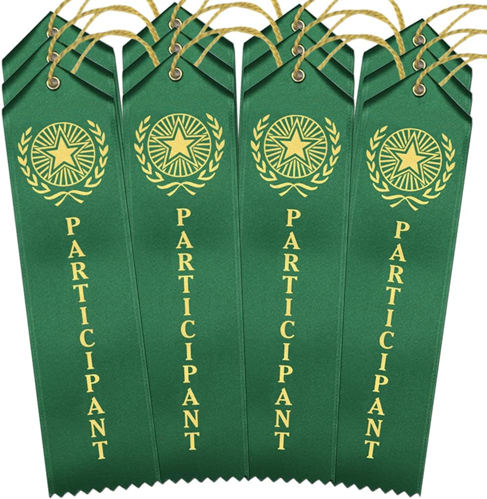 Amazon.com : RibbonsNow Participant Award Ribbons - 300 Green Ribbons ...