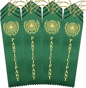 Amazon.com : RibbonsNow Participant Award Ribbons - 300 Green Ribbons ...