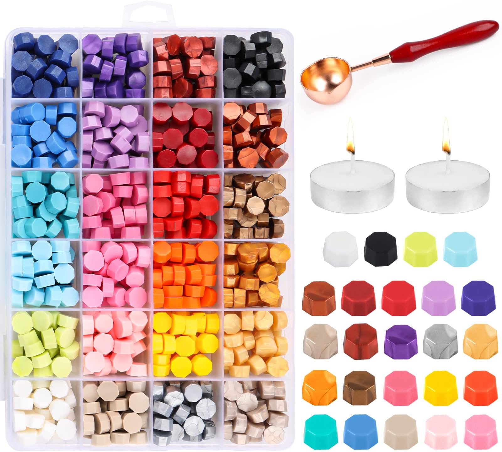 Rebanky 18 Pcs Wax Seal Stamp Head Set, Letter Sealing Wax Stamps Wax ...