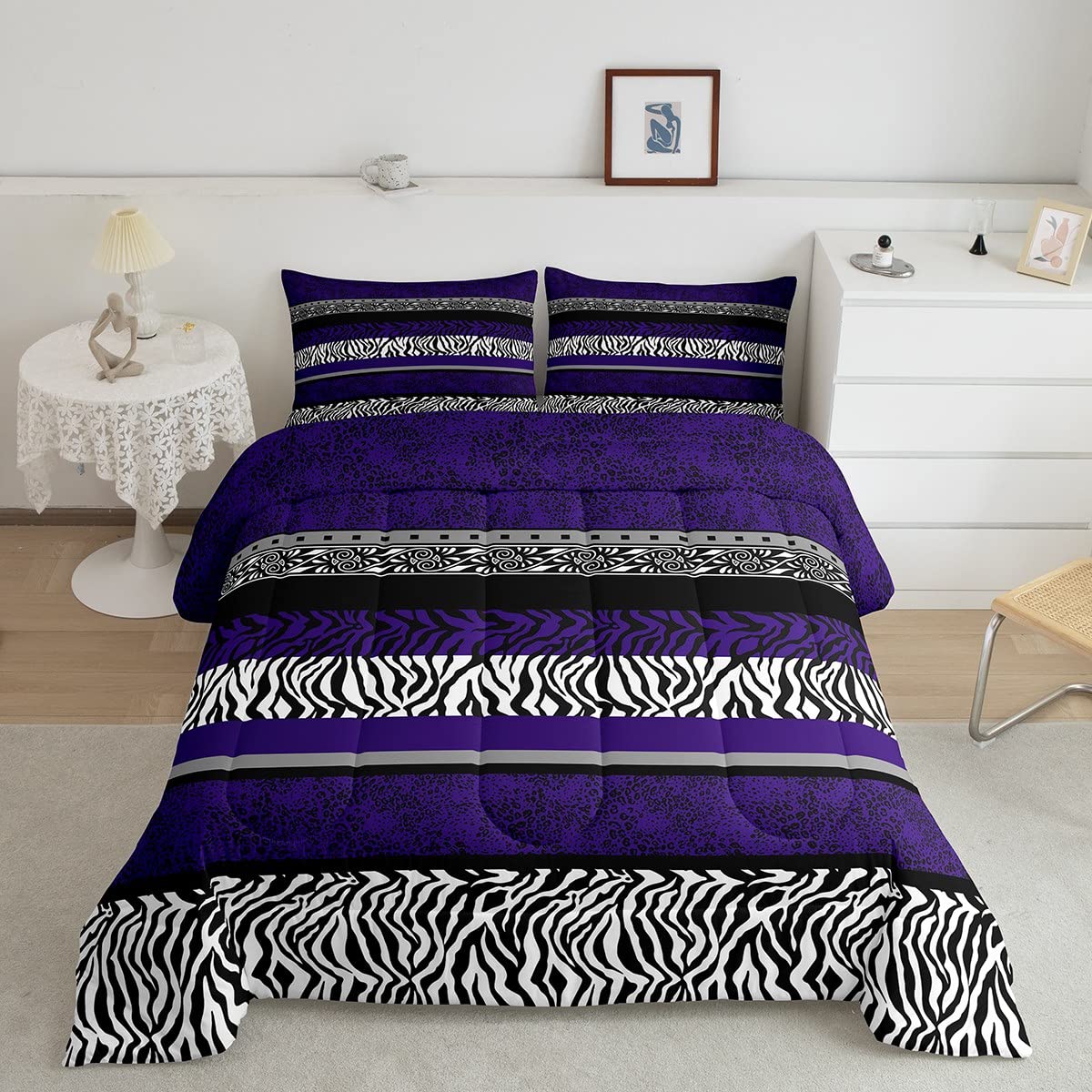 Purple Animal Print Bedding