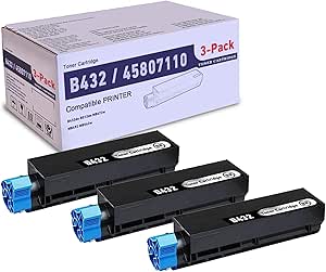 Amazon.com: SLIKIA 3 Pack Black 45807110 Compatible B432 Toner ...