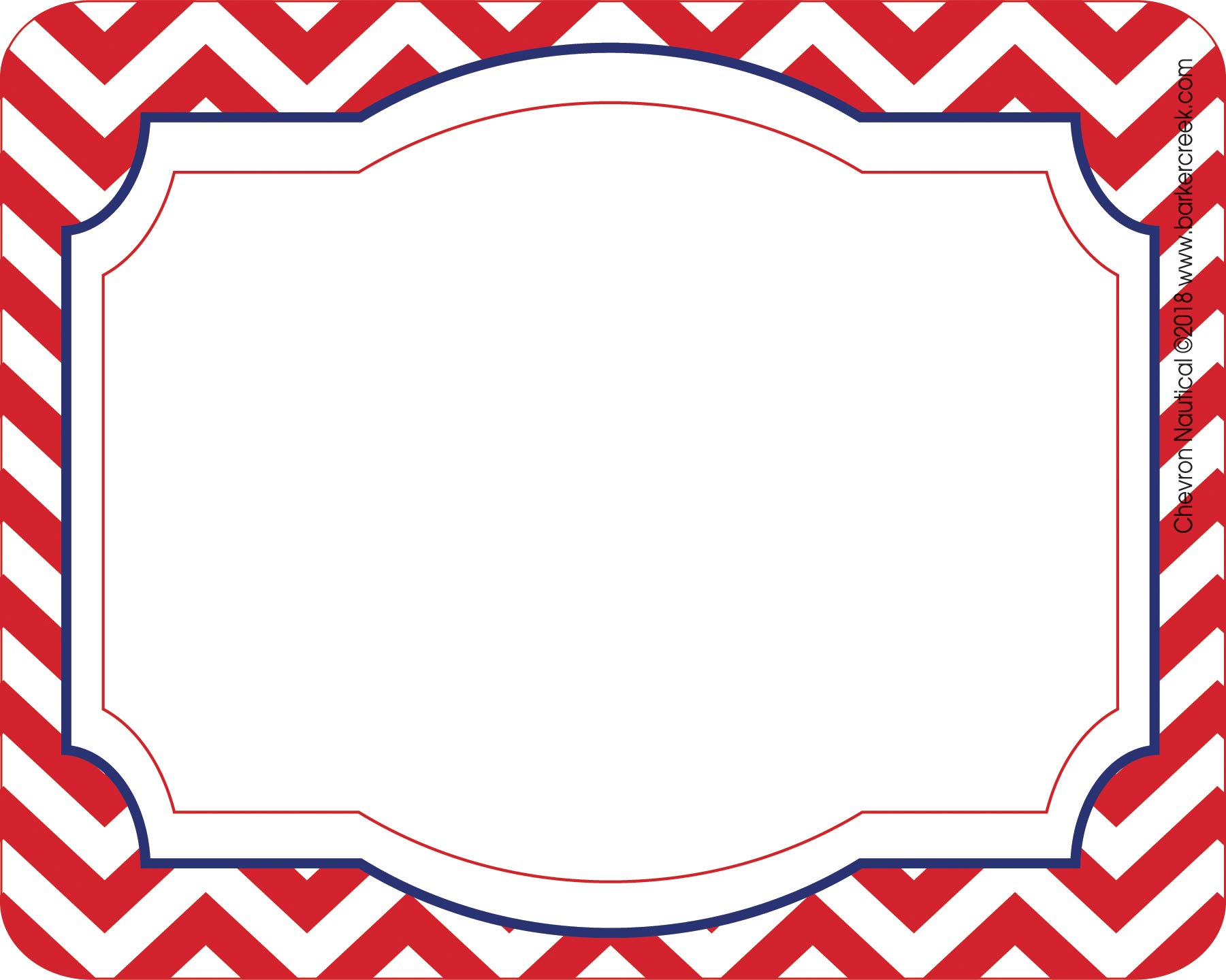 Red White And Blue Chevron Border