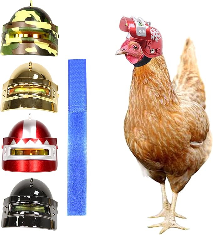 Amazon.com: 6 Piece Chicken Helmet Safety Chick Hat Adjustable Elastic ...
