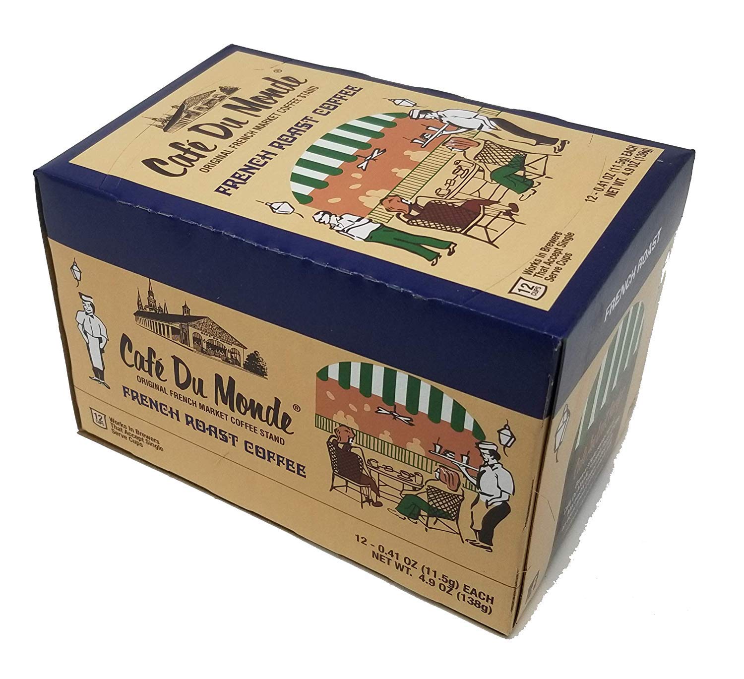 Amazon.com: Cafe Du Monde Coffee French Roast Single-Serve Cup Pods, 12 ...