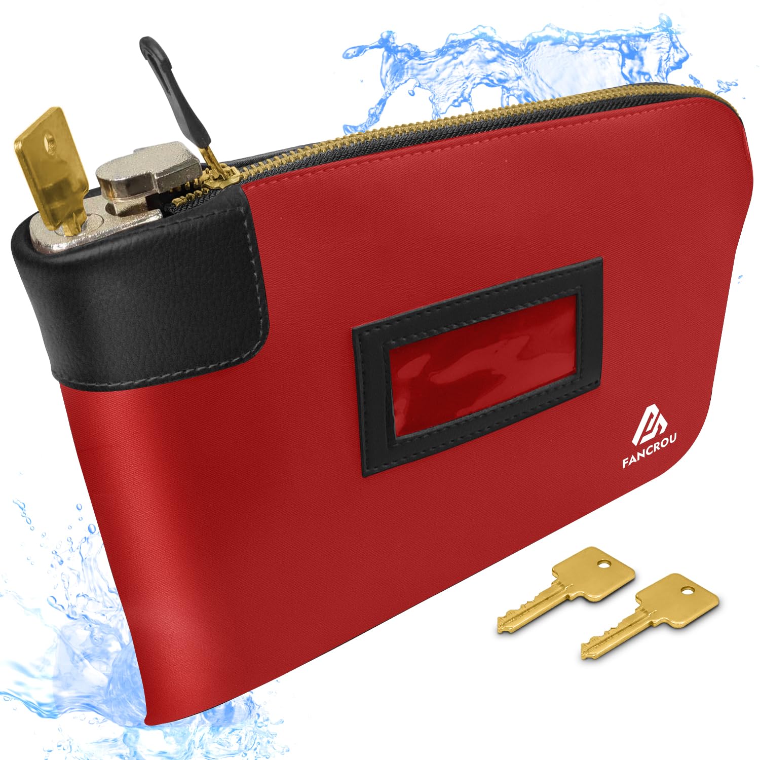 Amazon.com: Waterproof Cash Bag with lock and 2 Keys, Money bag with ...