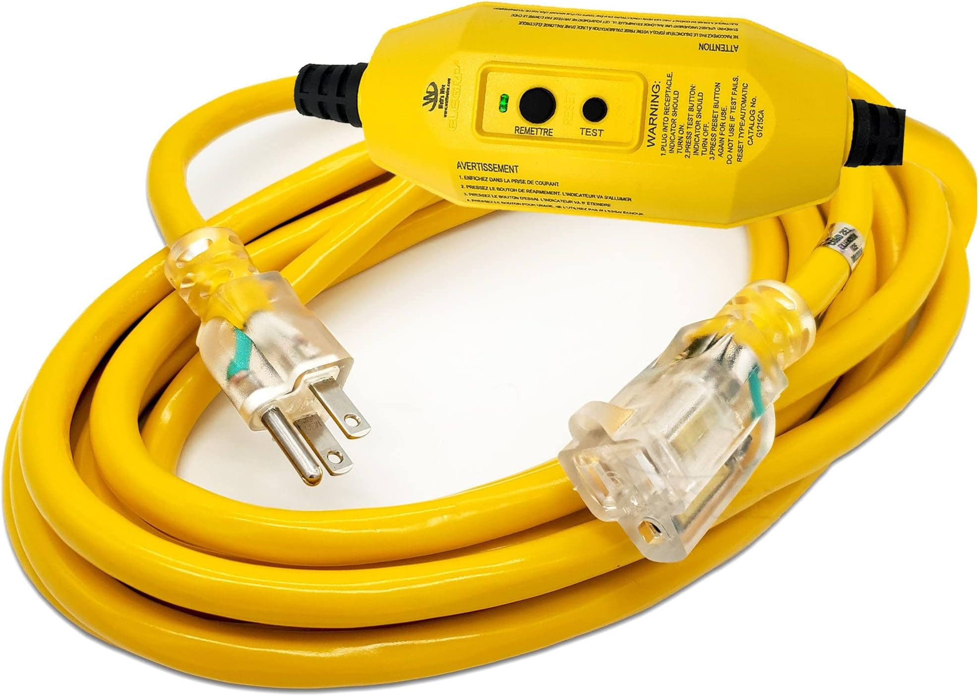 Amazon.com: 15 ft - GFCI 12 Gauge Heavy Duty Extension Cord - SJTW ...