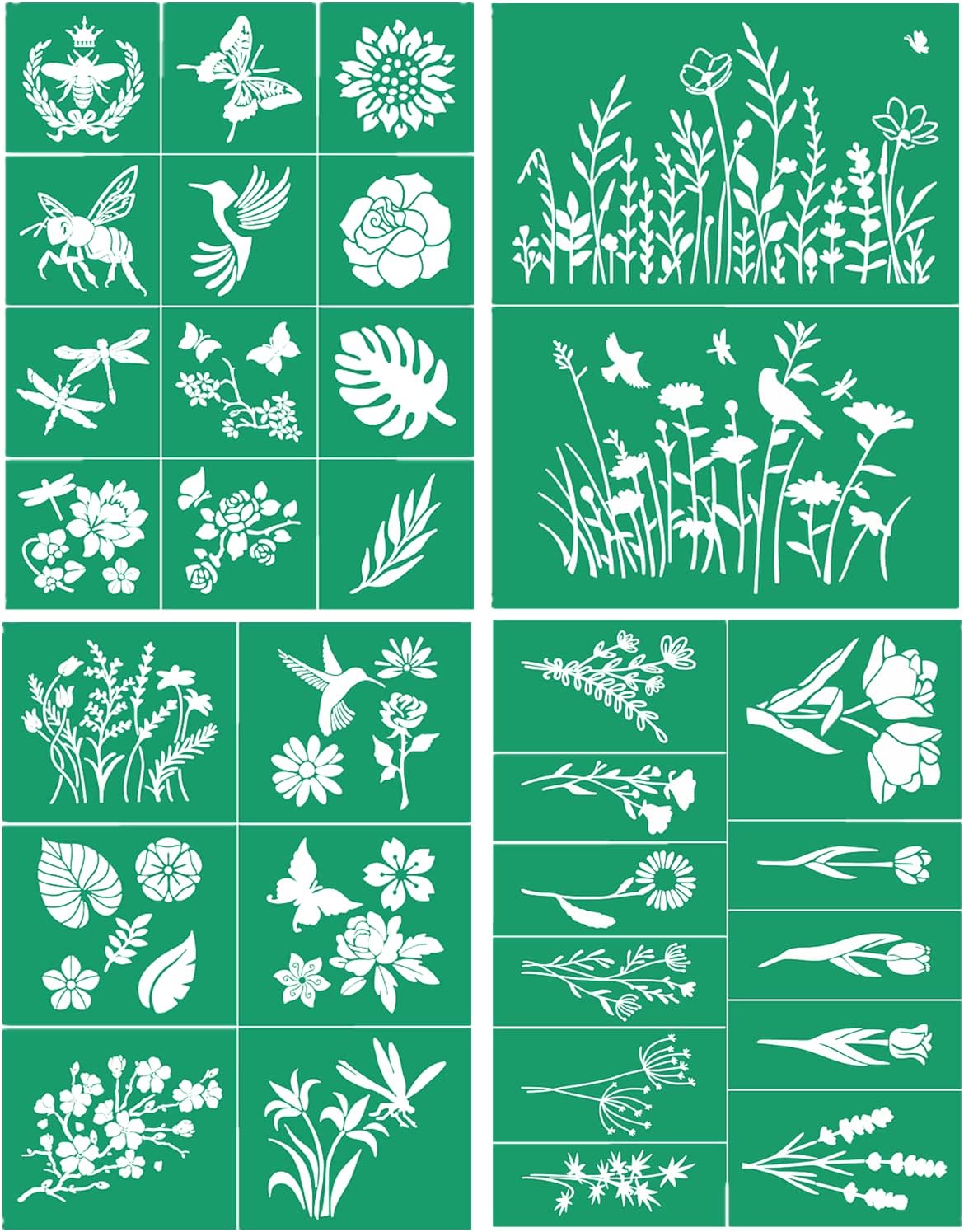 Amazon.com: DGAGA Bee Silk Screen Stencil,Sunflower Reusable Self ...