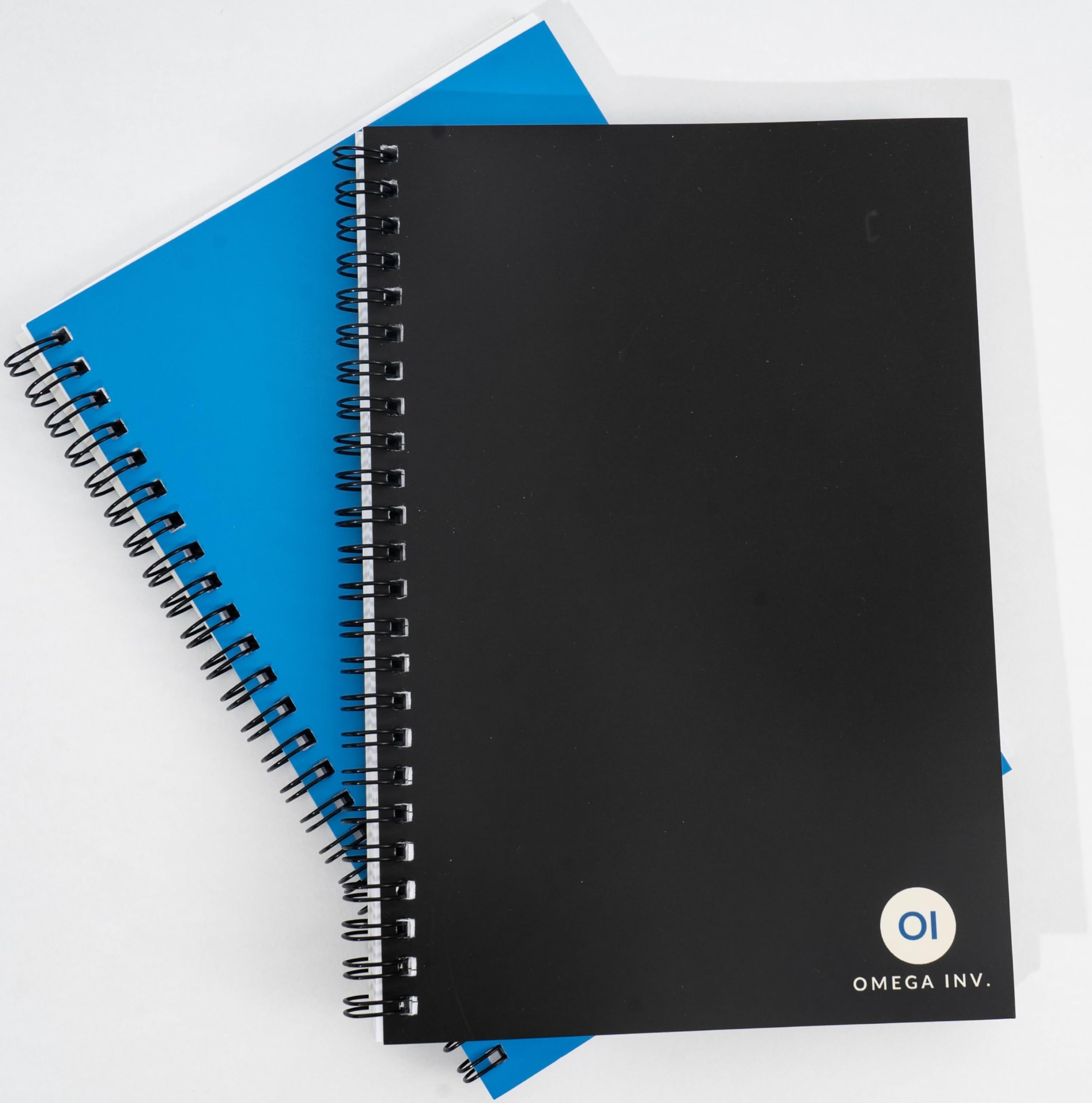 Spiral Notebook For Men and Women - Black and Blue A5 5.6"x8.2" - 120 ...
