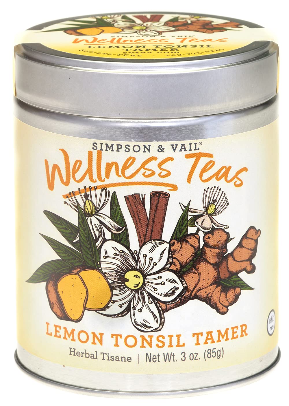 Amazon.com : Simpson & Vail, Lemon Tonsil Tamer Herbal Tisane, Wellness ...