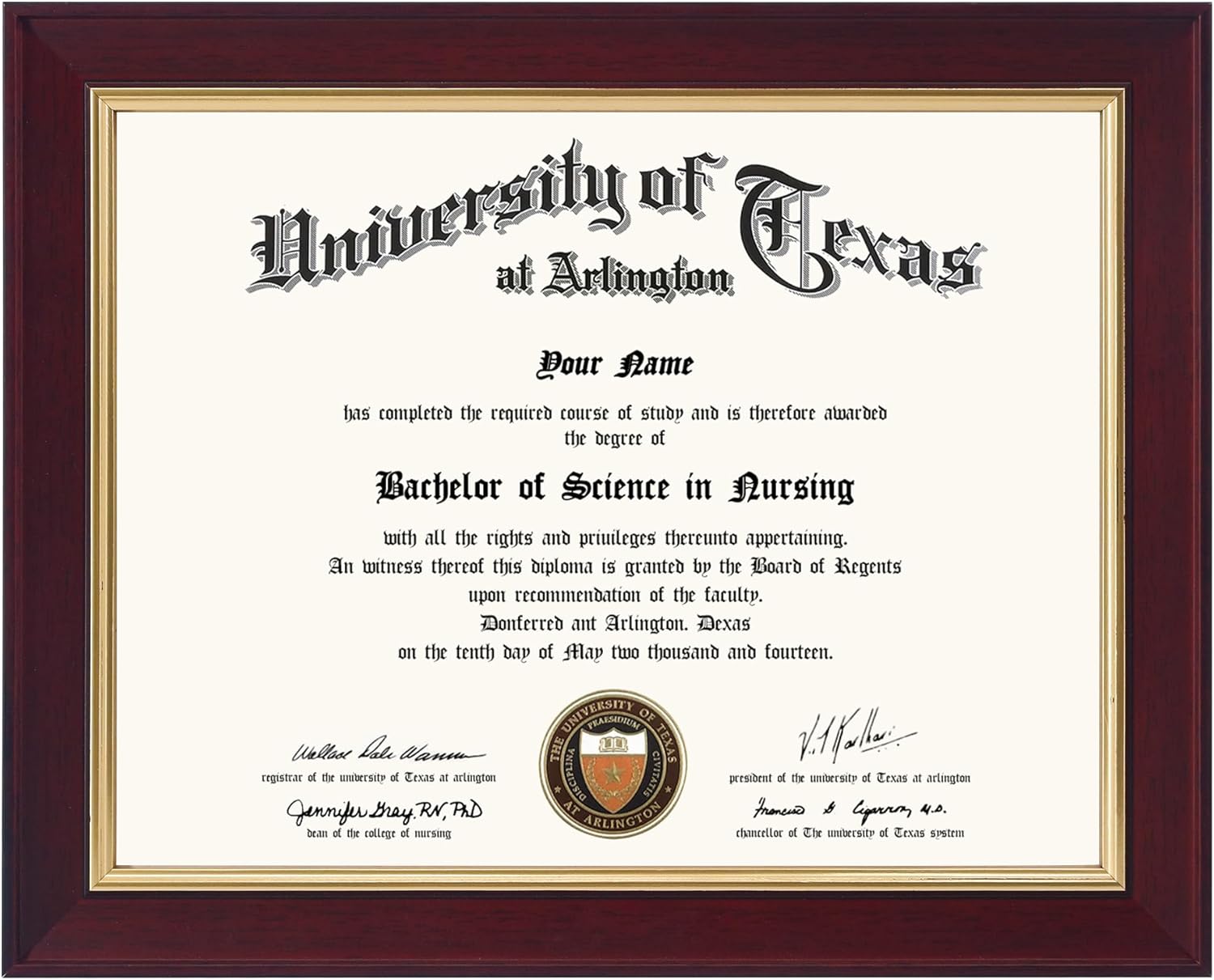 Amazon.com - GMFrames 8.5x11 Wood Diploma Frame with Tempered Glass ...