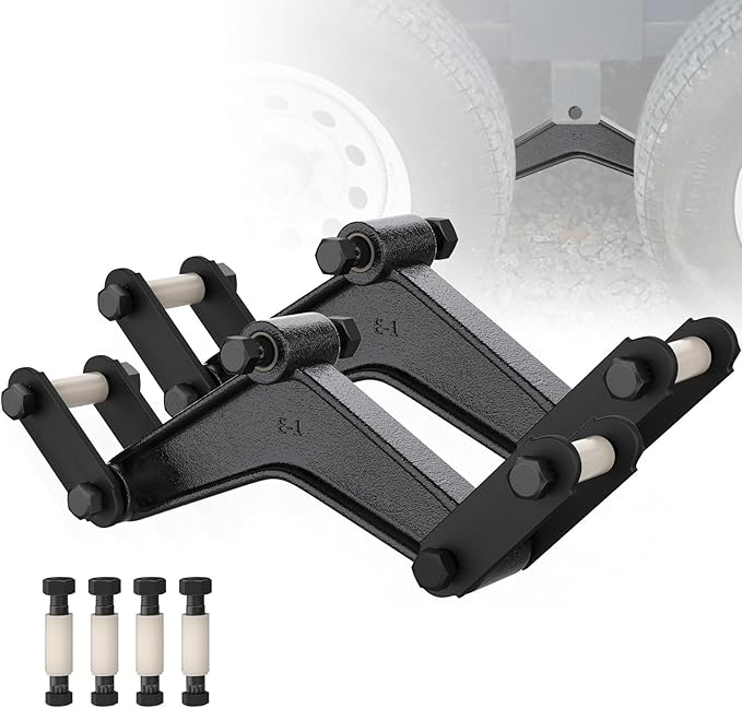 YUEYIN Trailer Shackle Kit, Tandem Trailer Axle Shackle Kit Heavy Duty ...