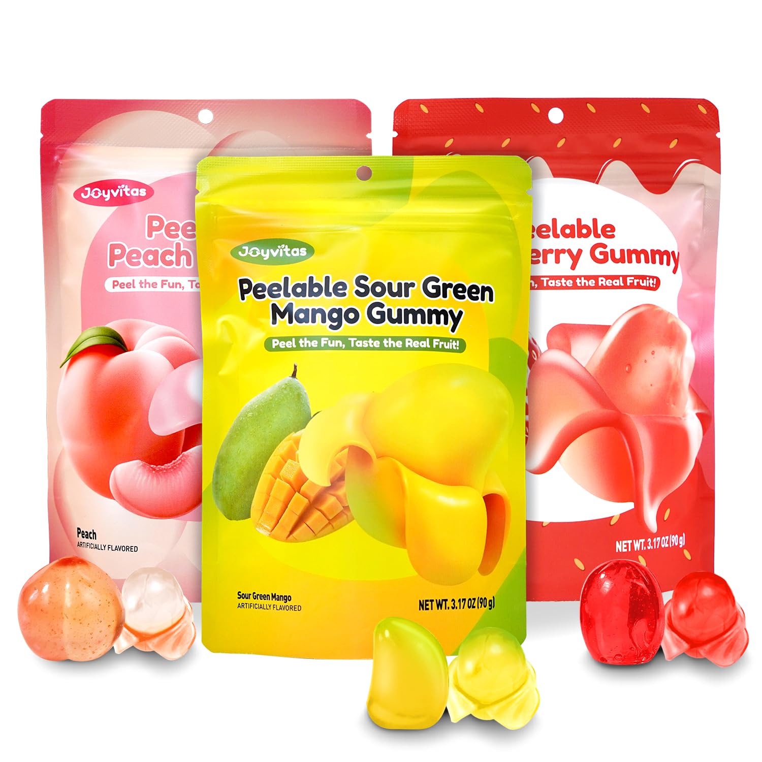 Amazon.com : Peelable Gummy Candy Intense Mango Peach Stawberry Mix ...