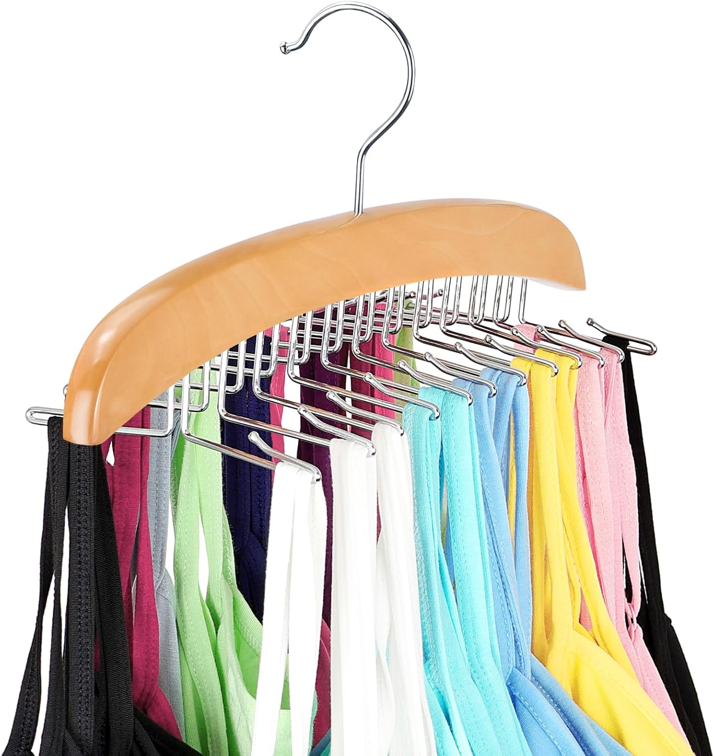 Resovo Tank Top Hanger with Premium Wood, 24 Large Capacity, Space ...