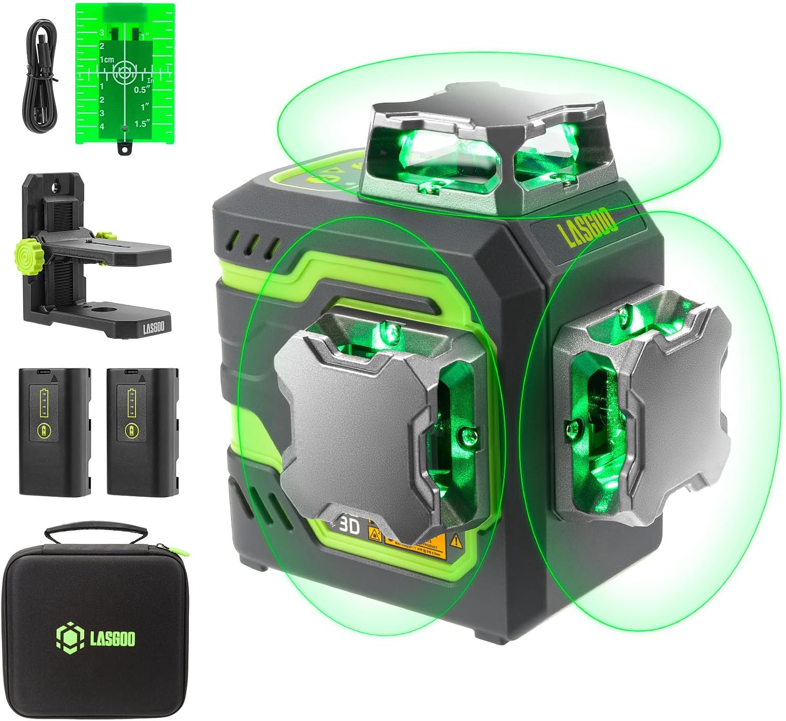 LasGoo LG-3D Niveau Laser Auto-nivelant 3x360°- Laser 3D à Faisceau ...