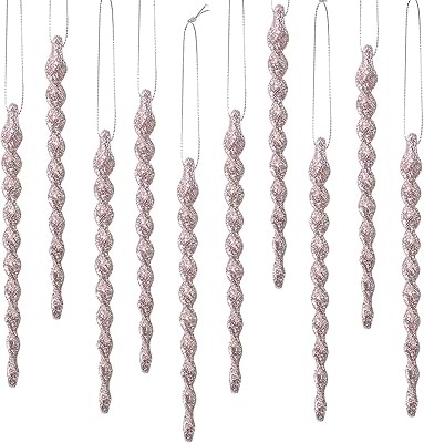 Amazon.com: Blulu 24 Pieces Clear Icicle Ornaments Plastic Icicle for ...