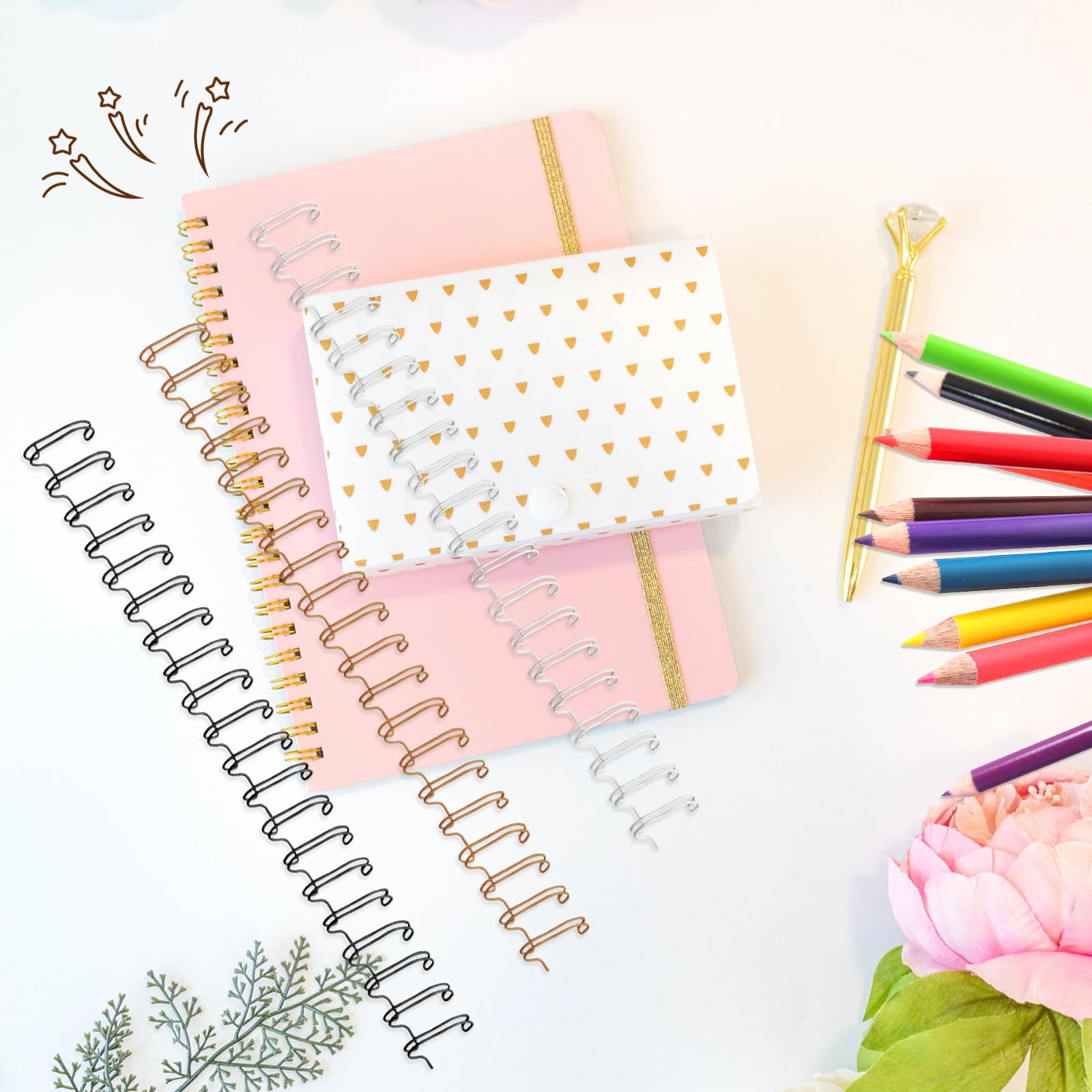 Snapklik.com : MANOPAWS 30Pcs Metal Double Loop Binding Wires Double ...